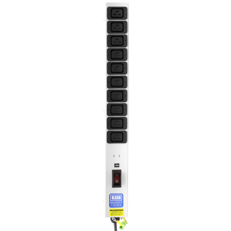 10 Way 16A IEC C19 Sockets Double Pole 16A Circuit Breaker 16A Plug PDU ...