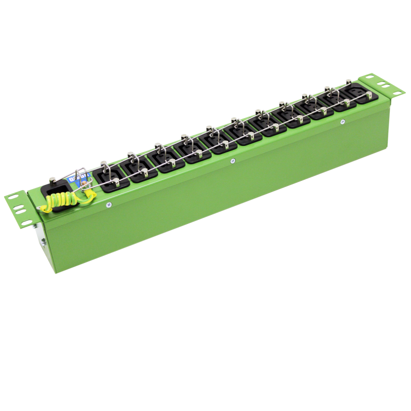 11 Way 19" 1.5U 10A IEC 60320 C13 Sockets Retaining Clips IEC 60320 C20 ...