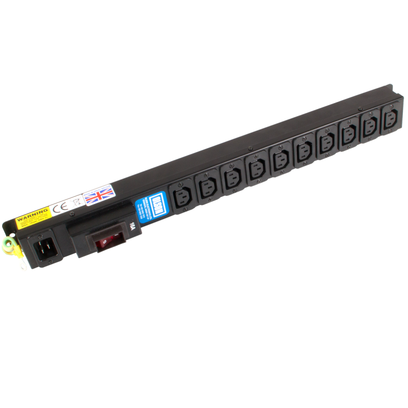 10 Way 10A IEC 60320 C13 Socket with 16A IEC 60320 C20 Inlet Circuit ...
