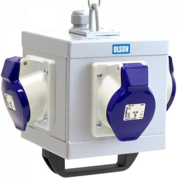 4 Way 32A BS4343 Socket Suspended Service Unit - Olson Direct