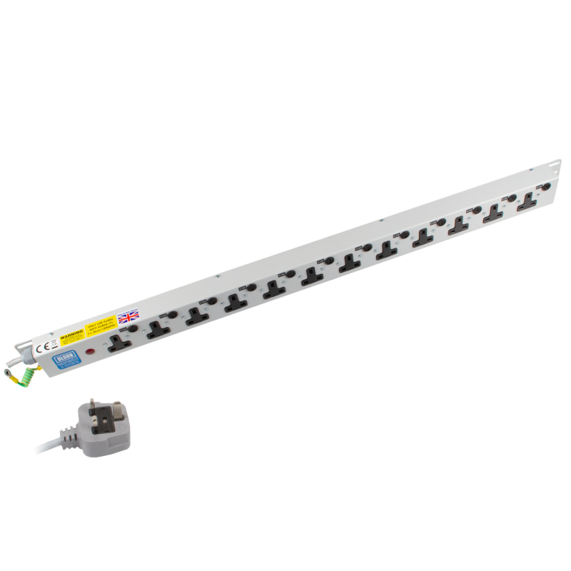 5 Way Horizontal 13A Individually Fused PDU - Olson Direct