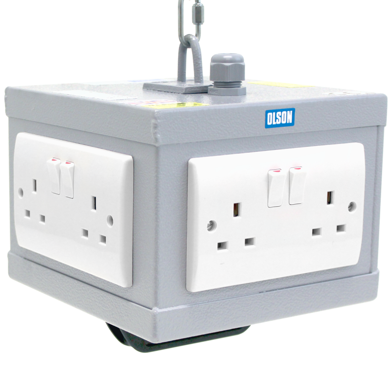 8 Way 13A Switched Socket Suspended Service Unit - Olson Direct