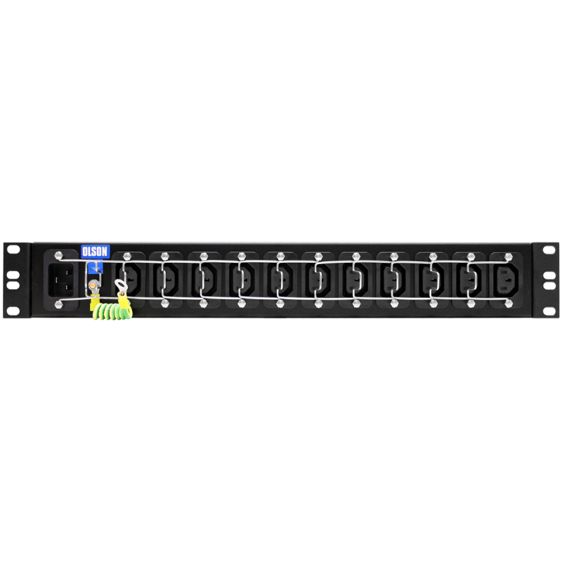 11 Way 19" 1.5U 10A IEC 60320 C13 Sockets Retaining Clips IEC 60320 C20 ...