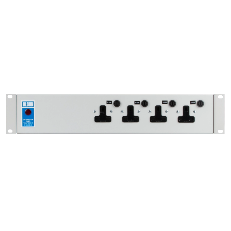 5 Way 19" 2U 13A Individually Fused Rack Mount PDU - Olson Direct