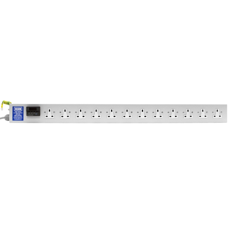12 Way 13A Power Metered & Surge Protected 13A Plug PDU - Olson Direct
