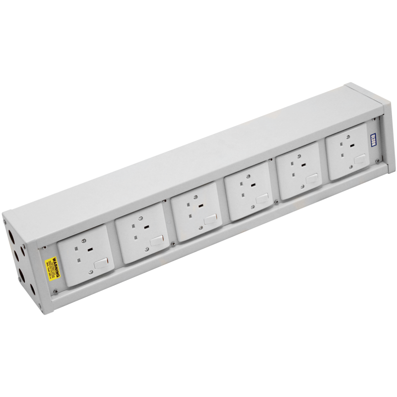 6 Way 13A Individually Switched + 6 Accessory Mount Power Post Service ...